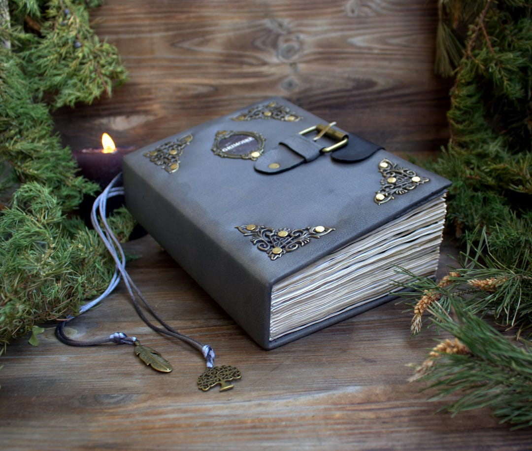 Grey Thick Notebook Handmade , Moon Magic Journal, Antique Huge Journal ...