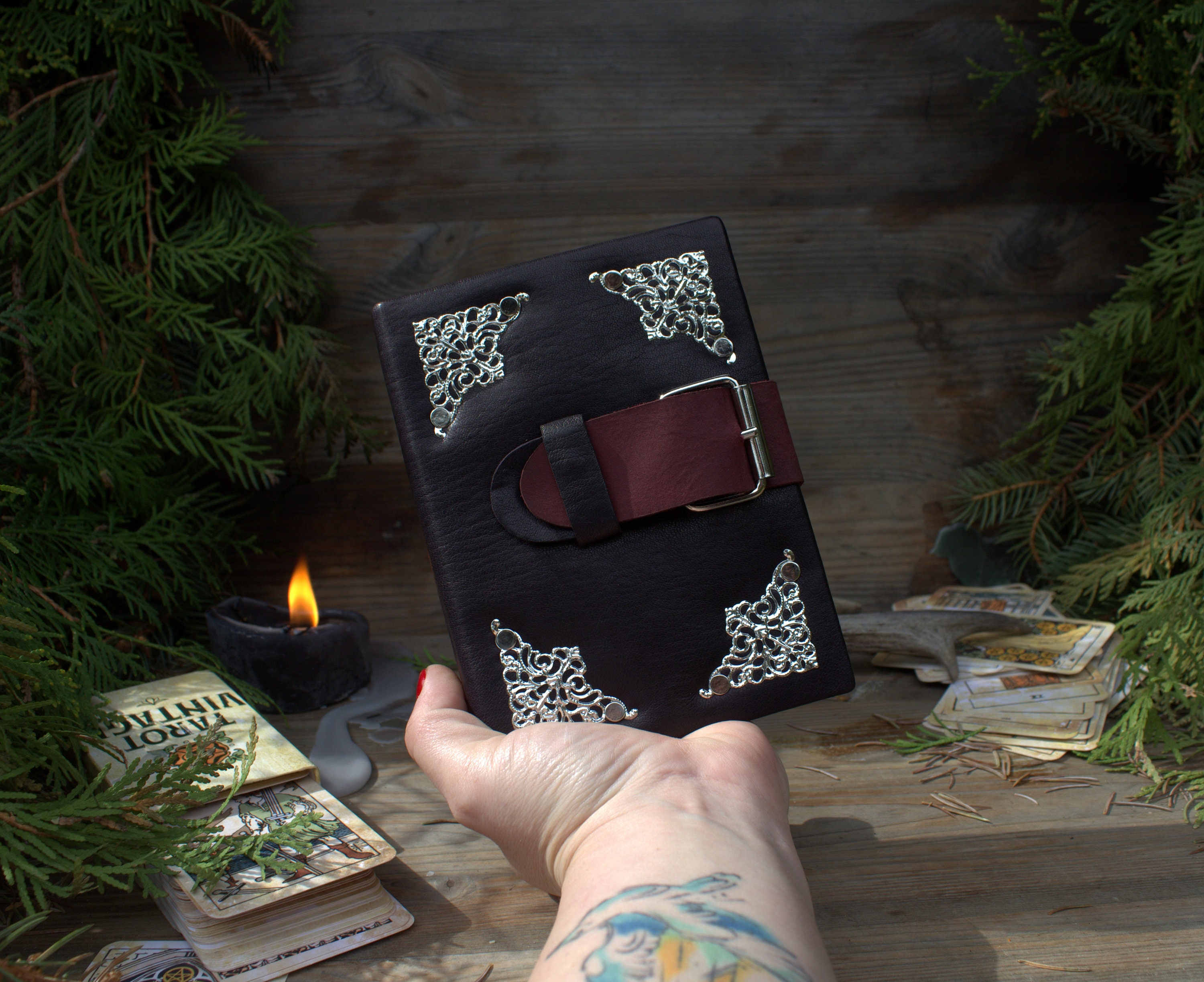 Practical Magic Grimoire Handmade Antique Spell Book, Rustic Grimoire ...