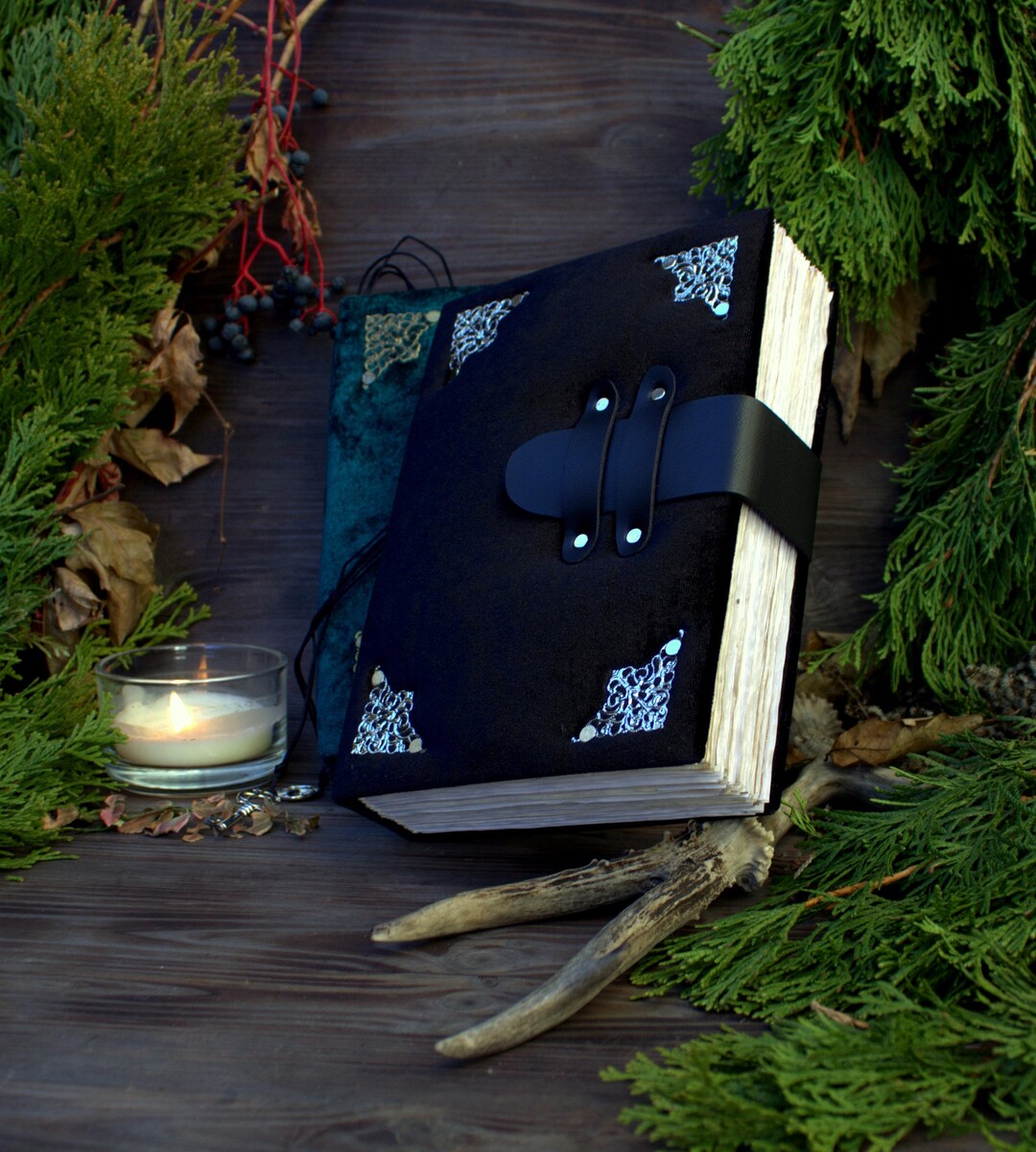 Handmade Book of Shadows Journal,handmade Journal Velvet,velvet Diary ...