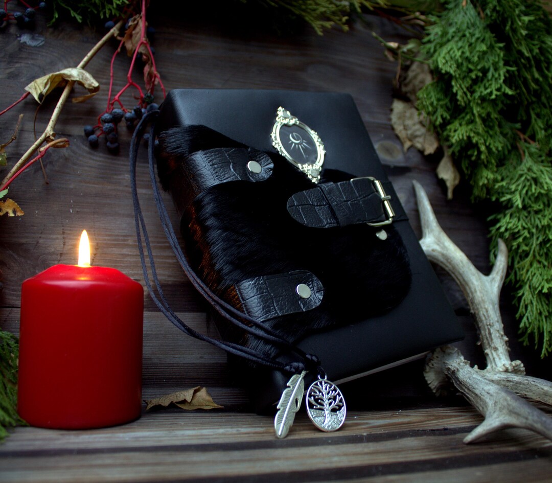 Viking Journal With Fur in Leather Cover Handmade, Scandinavian ...