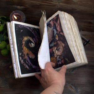 Handmade Leather Grimoire, Witchcraft Book of Shadows, Antique Style - Etsy