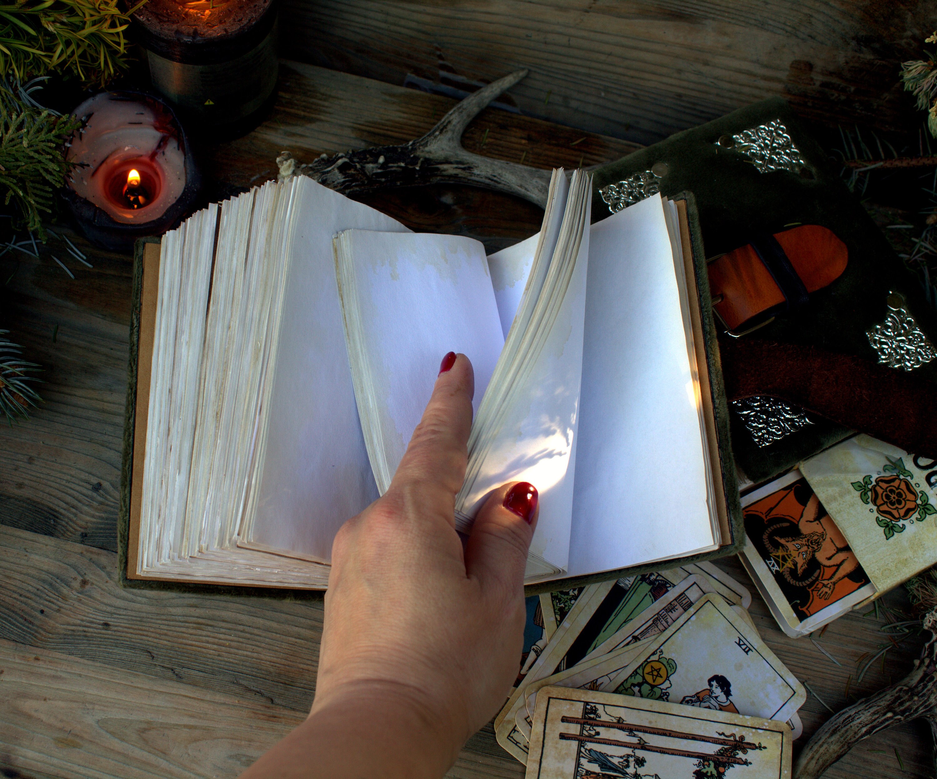 Little Grimoires Book Hand Made, Magic Book Handmade,book of Shadows , Green Witch Journal ...