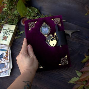Handmade Princess Diary Locket Book, Handmade Journal Velvet, Lockable ...