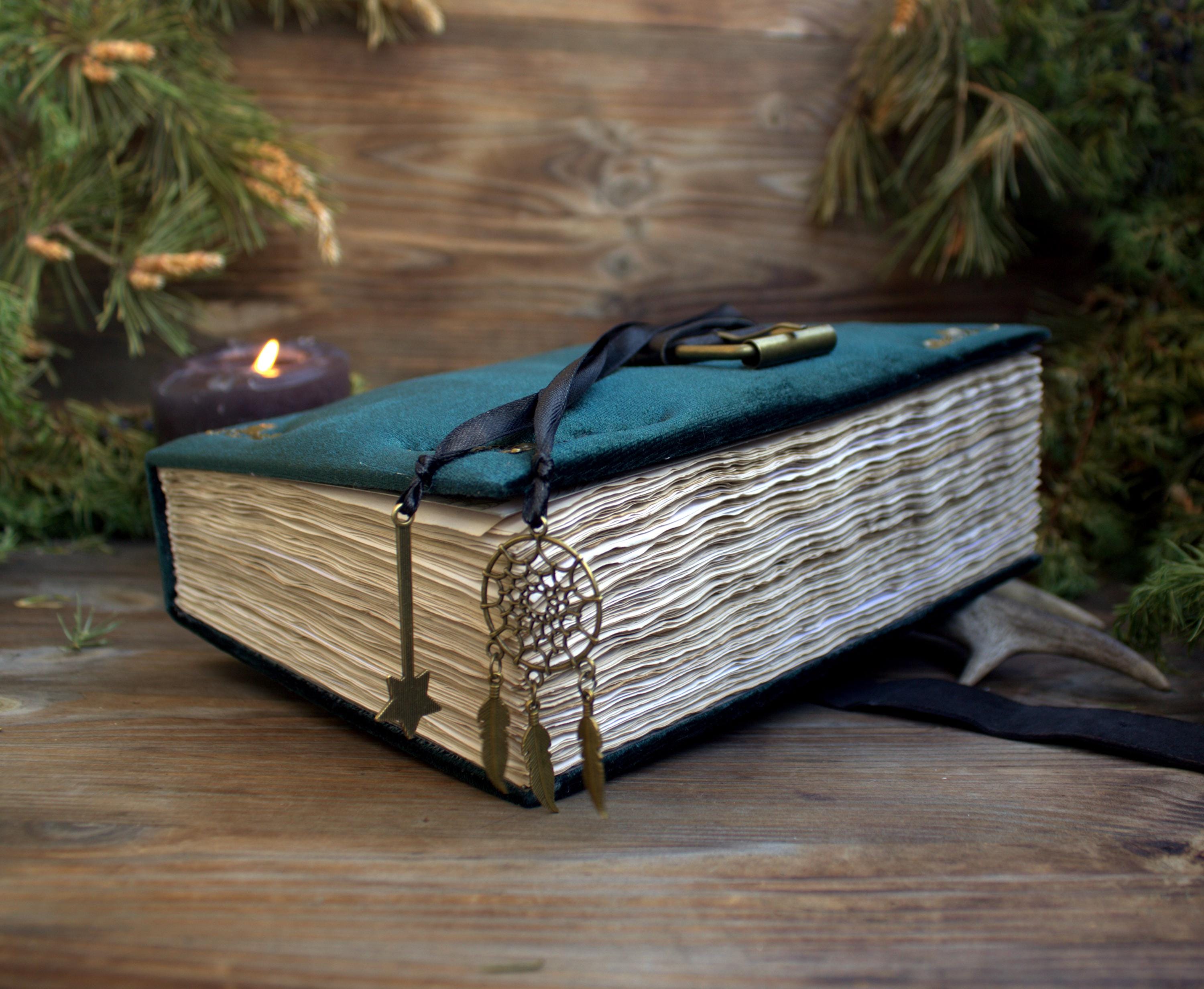 Handmade Book of Shadows Journal, Handmade Journal Velvet, Grimoire ...