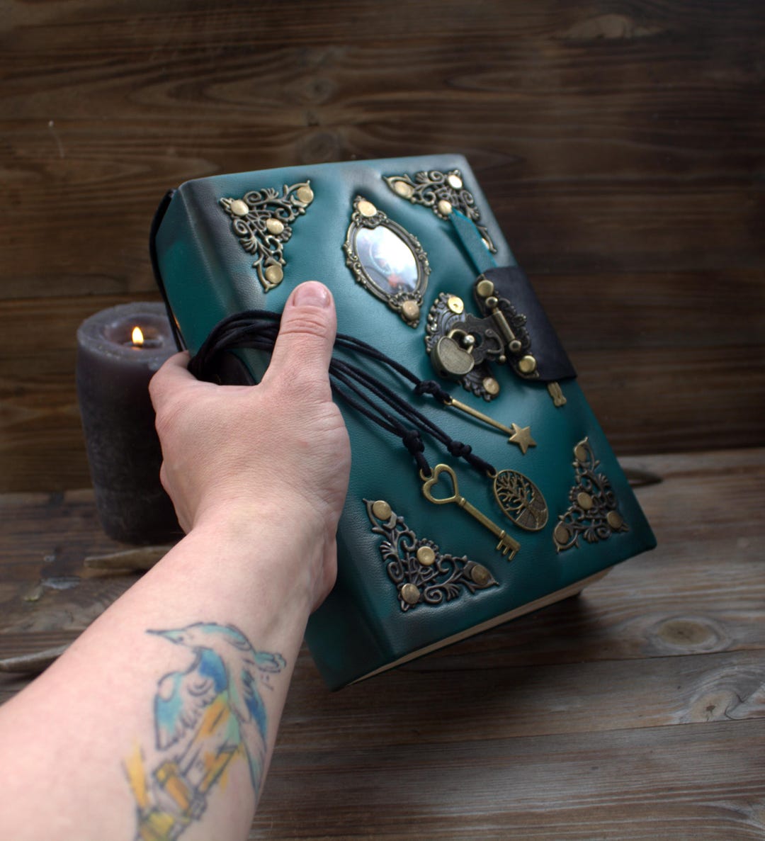 Fantasy Antique Book of Shadows, Vintage Witchy Leather Journal ...