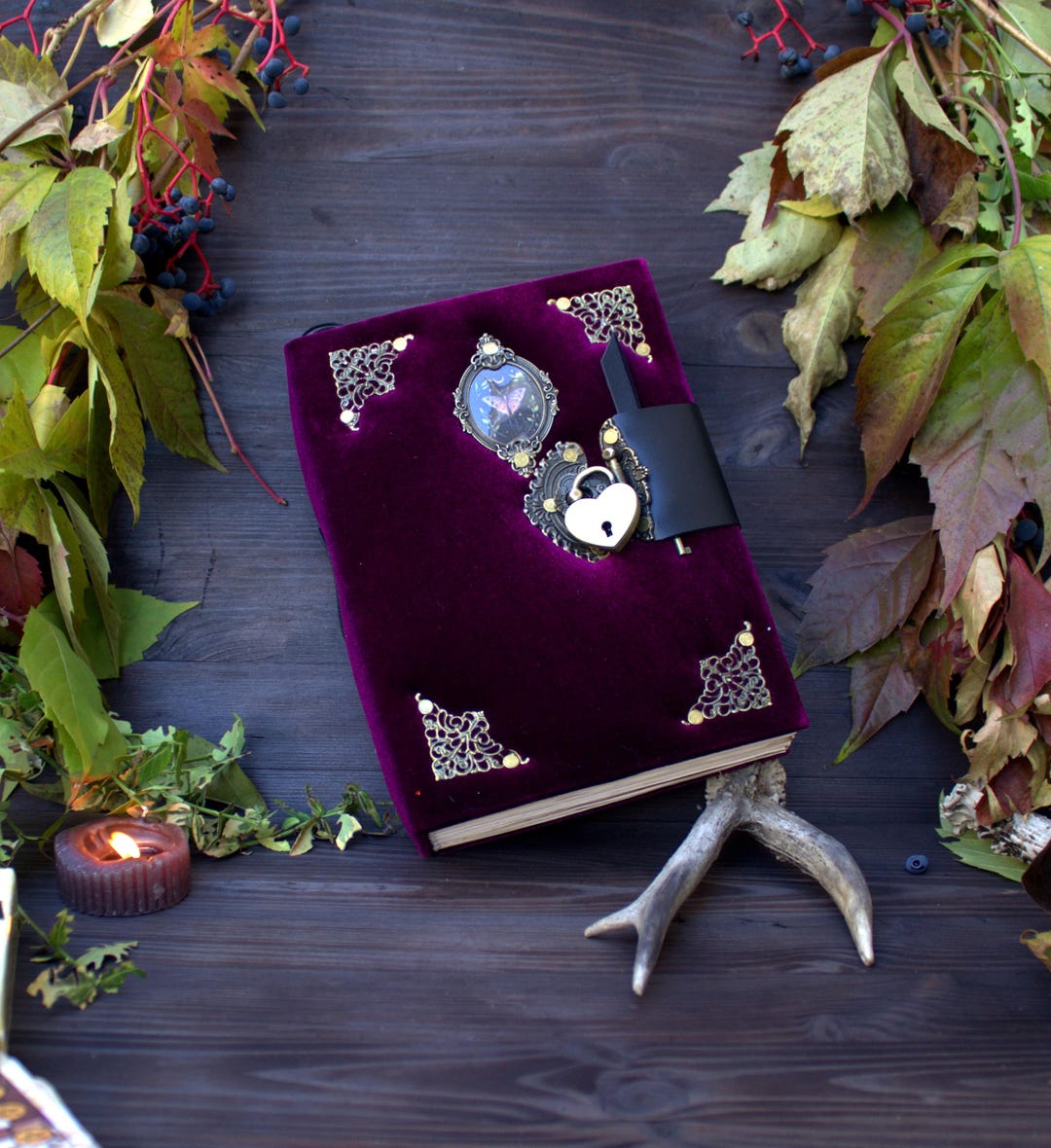 Handmade Princess Diary Locket Book, Handmade Journal Velvet, Lockable ...