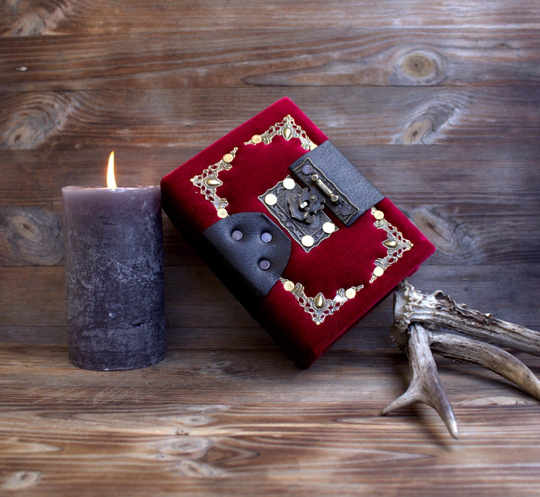 Practical Magic Handwritten Diary in Velvet Cover, Velvet Grimoire ...