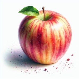 Apple Clipart. 10 JPG High Quality Watercolor Paintings. COMMERCIAL USE ...