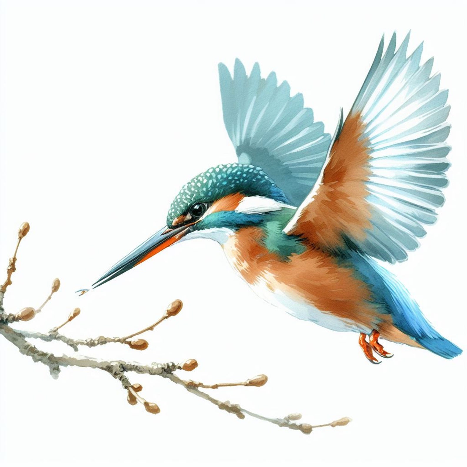 Kingfisher Clipart, 10 JPG High Quality Images. COMMERCIAL USE. Paper ...