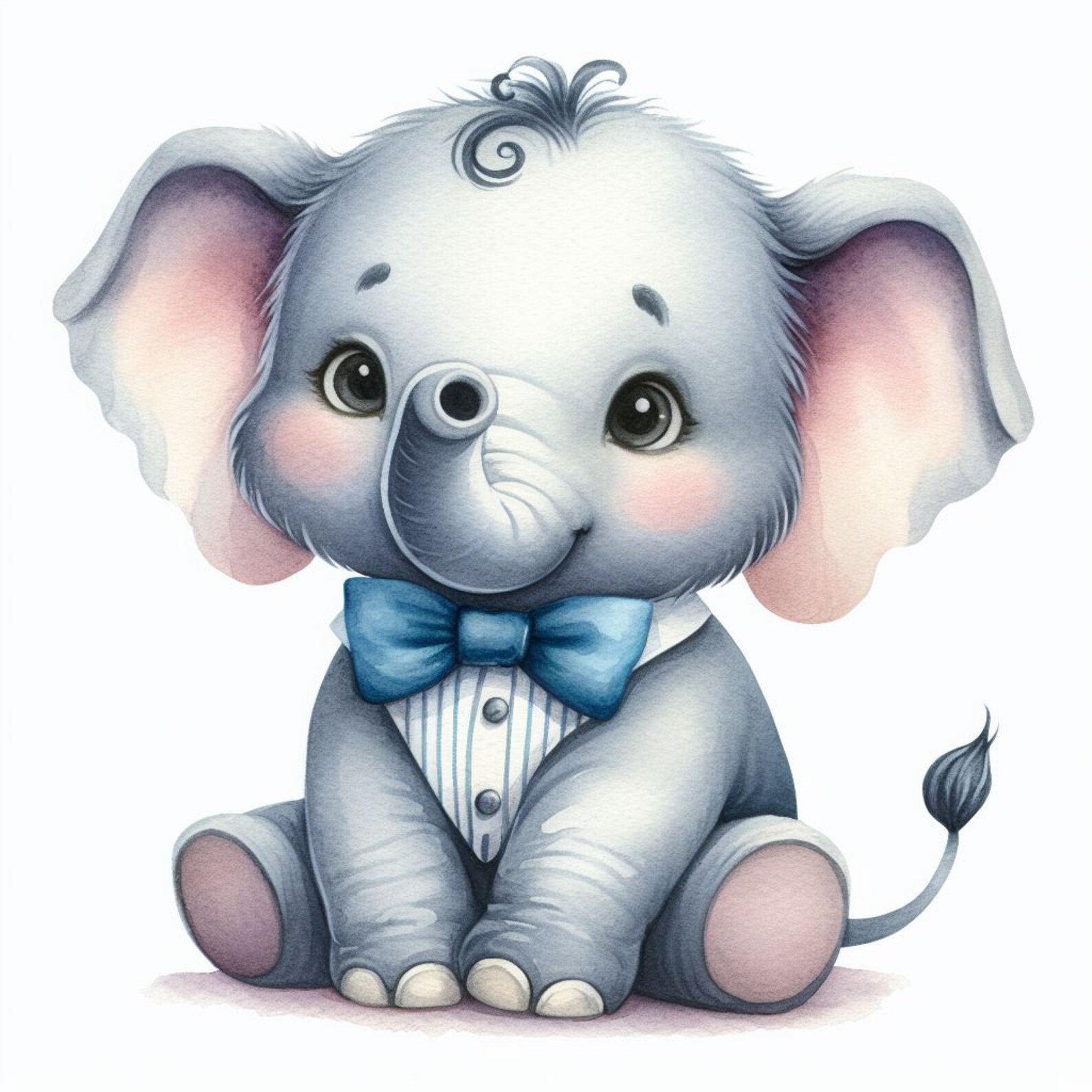 Cute Elephant Clipart, 10 JPG High Quality Images. COMMERCIAL USE ...