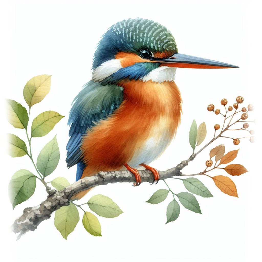 Kingfisher Clipart, 10 JPG High Quality Images. COMMERCIAL USE. Paper ...