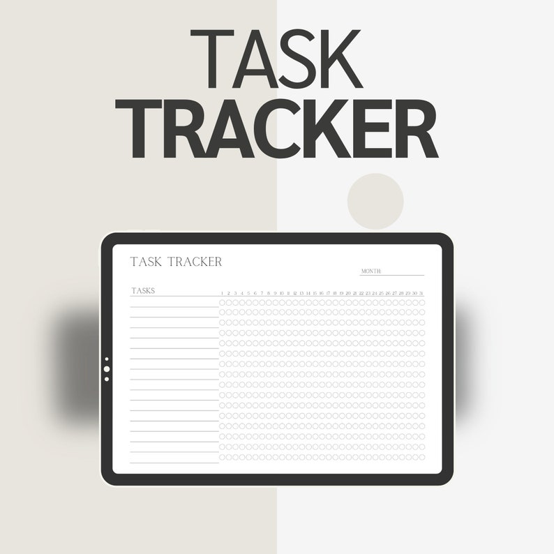 Monthly Task Tracker Printable Landscape, Task Tracker Template ...