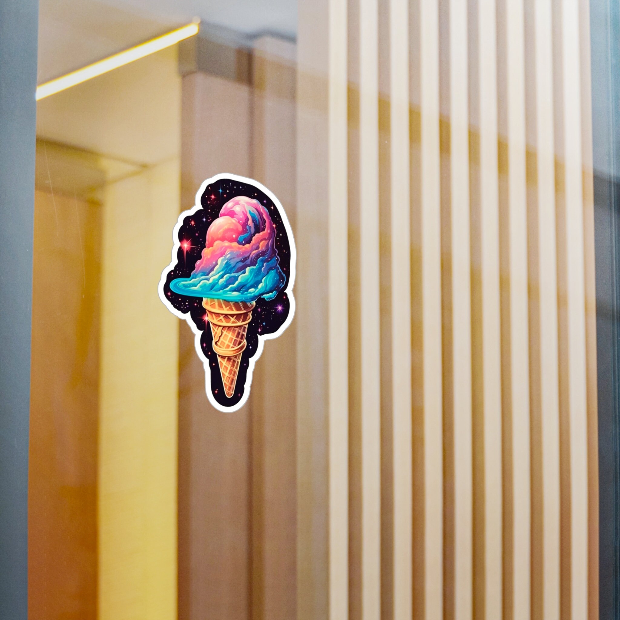 Ice Cream, Space Cream Sticker, Stars, Candy, Dessert Sweet Cute Laptop ...