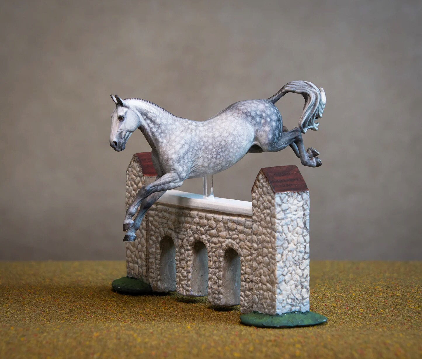Micro Scale Dapple Grey Jumping Model Horse - Etsy UK