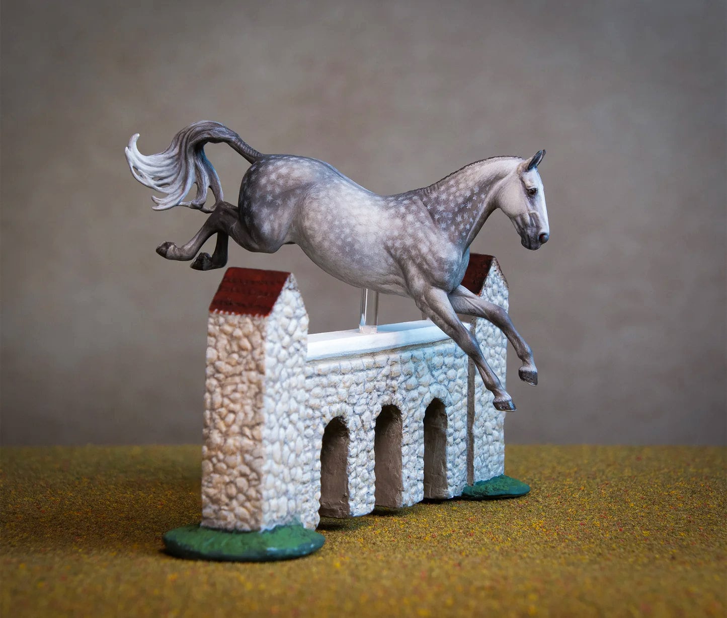 Micro Scale Dapple Grey Jumping Model Horse - Etsy UK