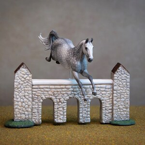 Micro Scale Dapple Grey Jumping Model Horse - Etsy UK