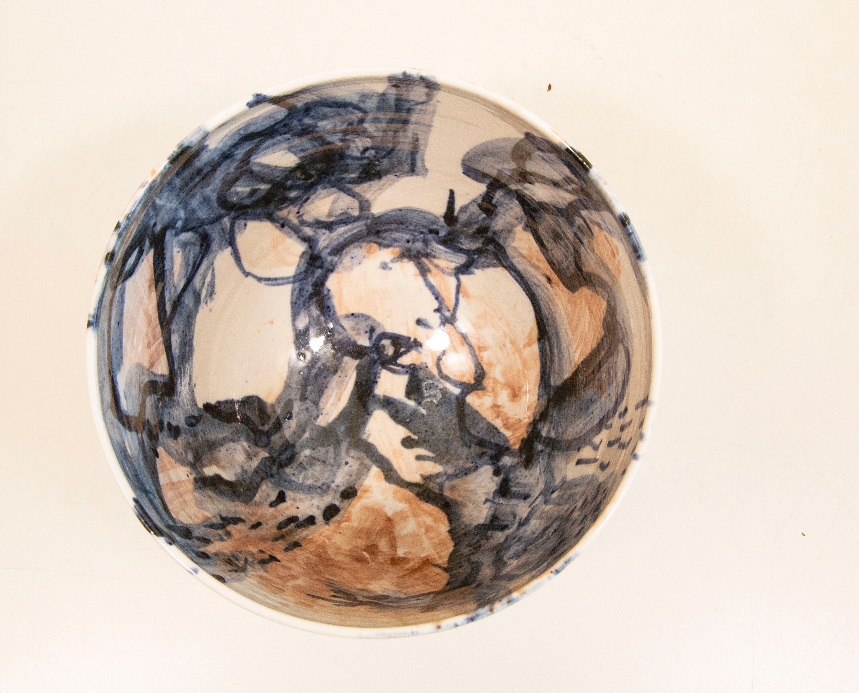 Gert De Rijk Porcelain Bowl Vase With Abstract Painting Utrecht, the ...