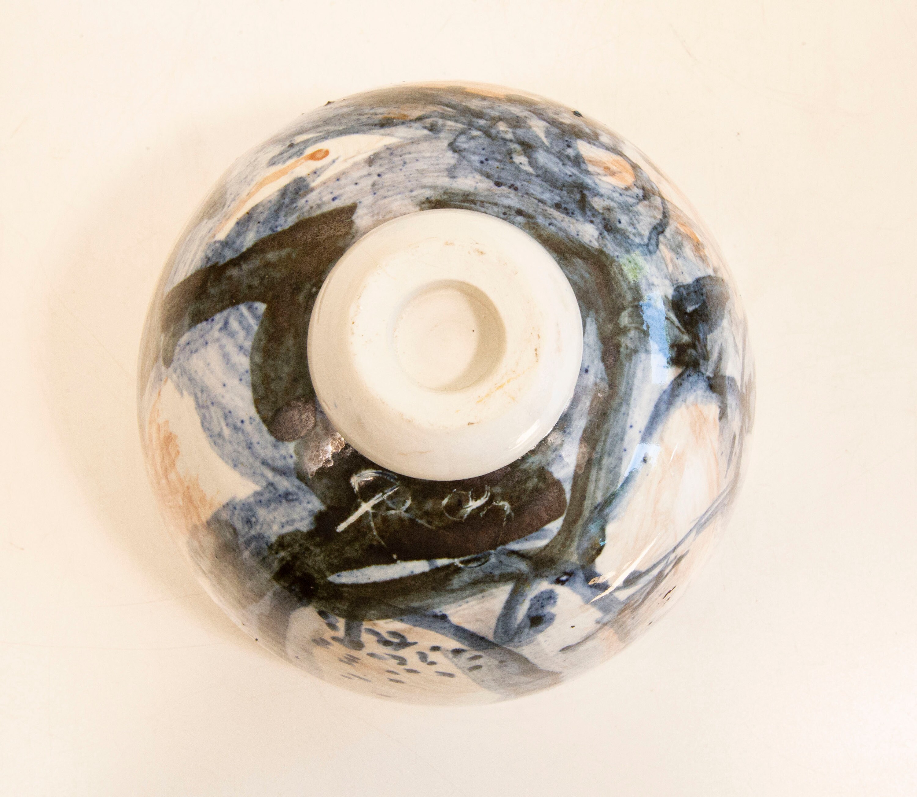 Gert De Rijk Porcelain Bowl Vase With Abstract Painting Utrecht, the ...