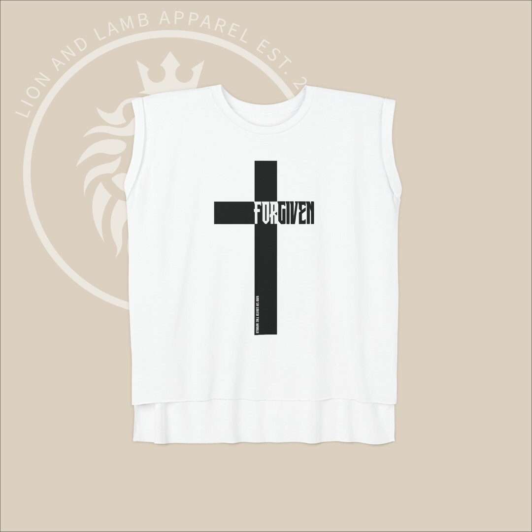 Christian forgiven Muscle Tee, John 3:16 Print Front and Back - Etsy