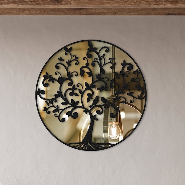 Mirror Tree Wall Decor - Etsy