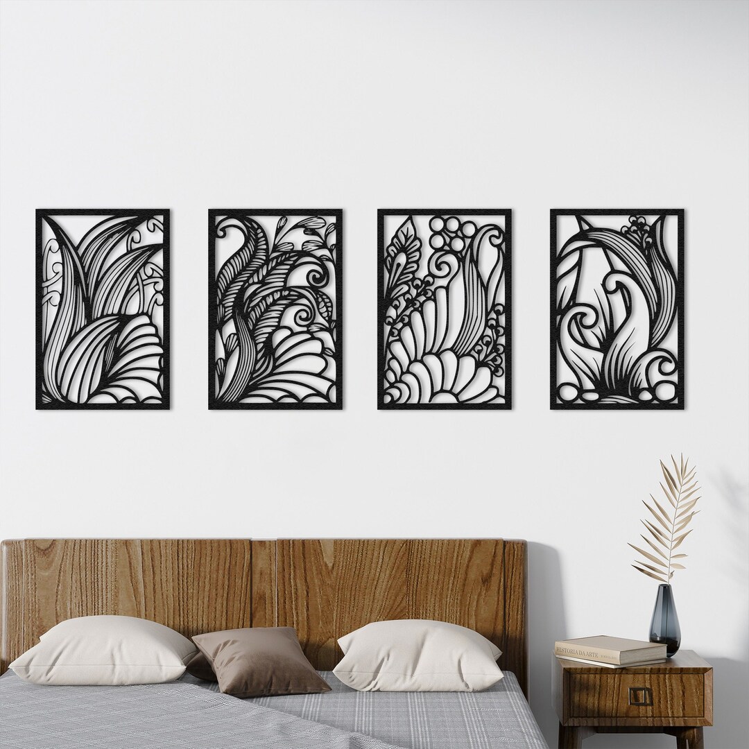 Seaweed Metal Wall Decor Set: Art Deco Ocean Art - Etsy Canada