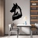 Howling Wolf Metal Wall Decor, Nature Silhouette, Mountain Forest Wall ...