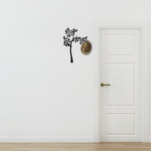 Large Metal Tree Coat Rack, Wall Mount Hooks, Metal Wall Art, Entryway ...