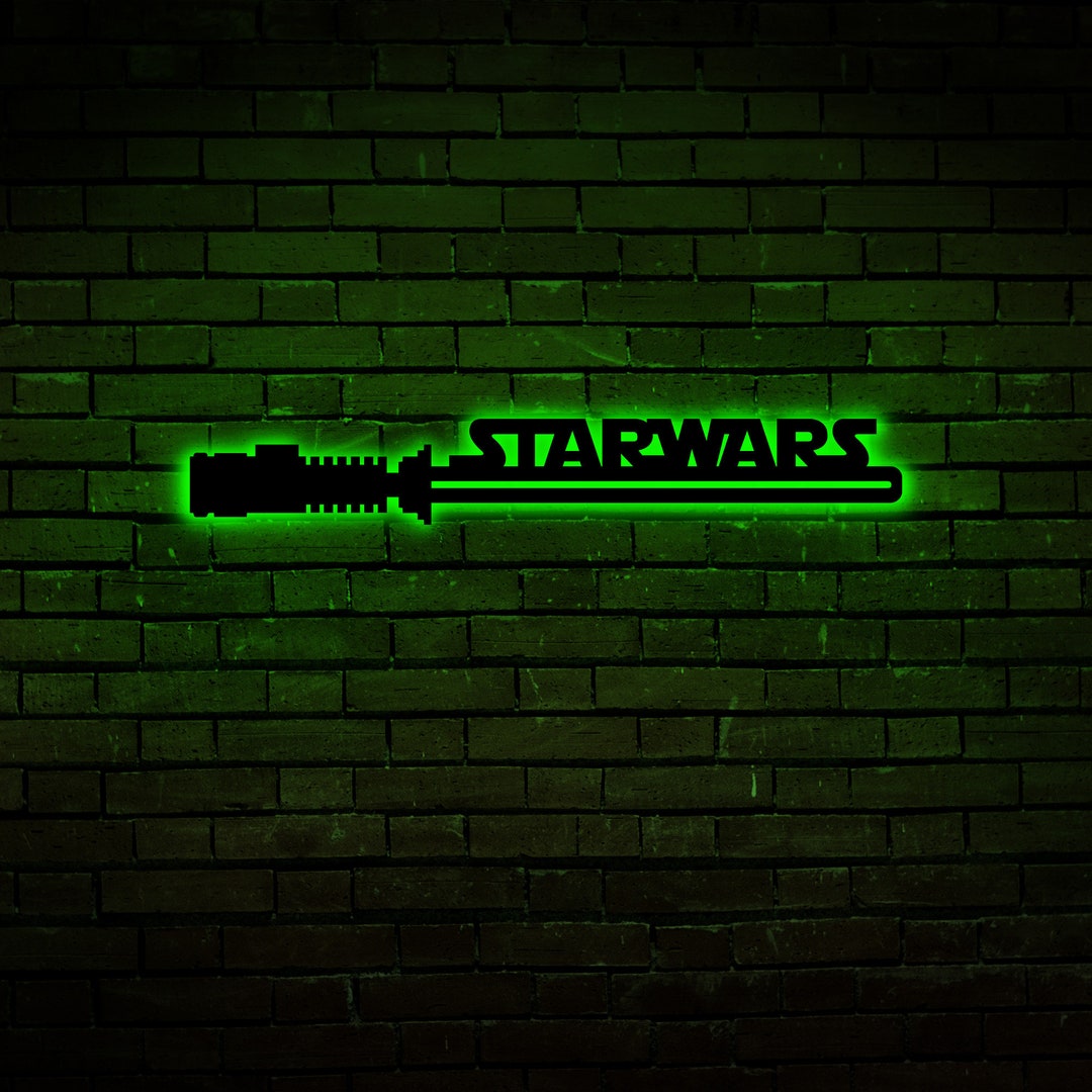 Personalized Star Wars Lightsaber LED Sign: Custom Metal Jedi Decor - Etsy