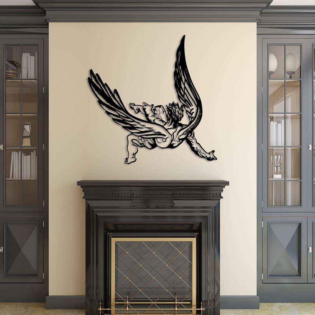 Fallen Angel Metal Wall Art: Renaissance Religious Decor - Etsy