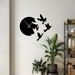 Flying Birds Metal Wall Clock, Farmhouse Wall Clock, Modern Large Wall ...