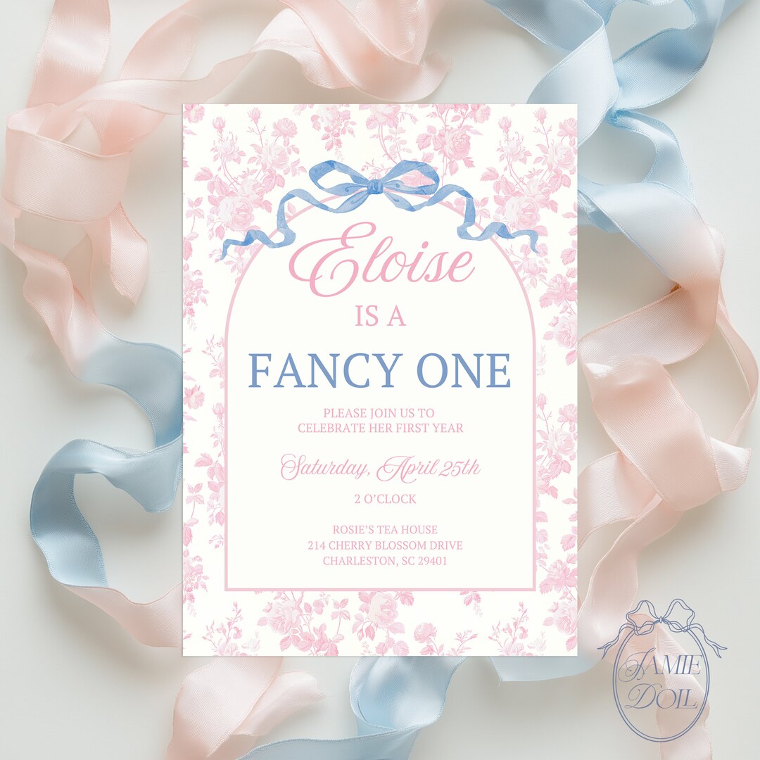 Love Shack Fancy First Birthday Invitation: Floral Coquette Template ...