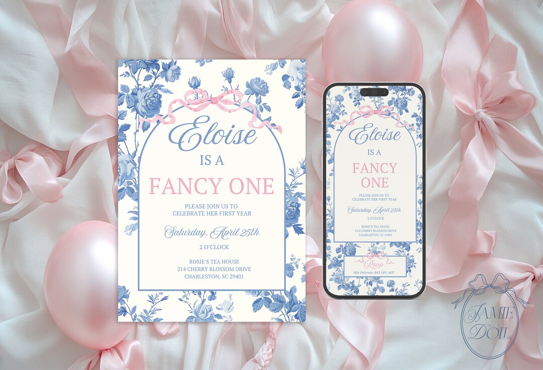 Love Shack Fancy First Birthday Invitation: Floral Coquette (print ...