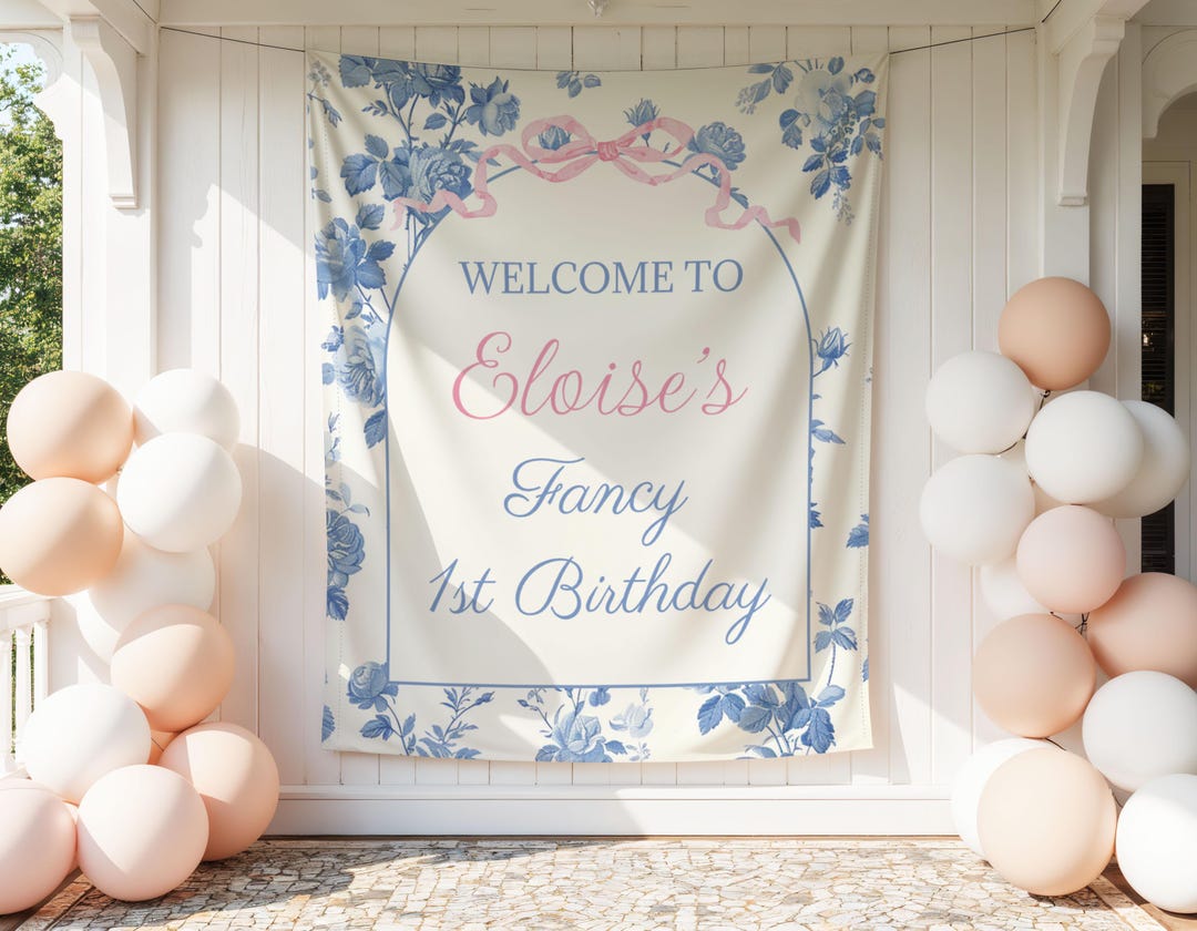 Love Shack Fancy 1st Birthday Banner: Grandmillennial Coquette Party ...