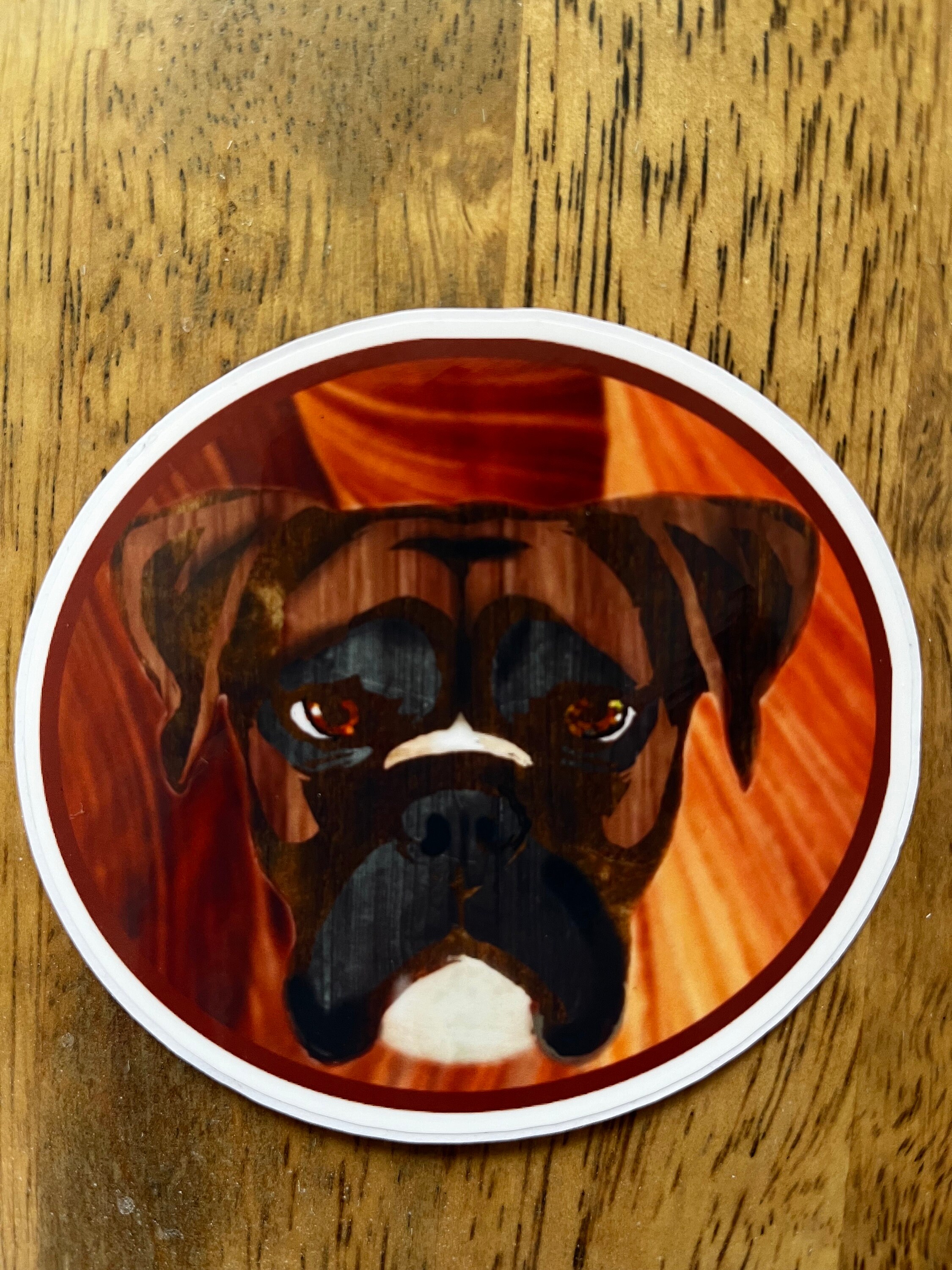 Boxer Dog Vinyl Decal Sticker, Water Bottle Sticker - Etsy