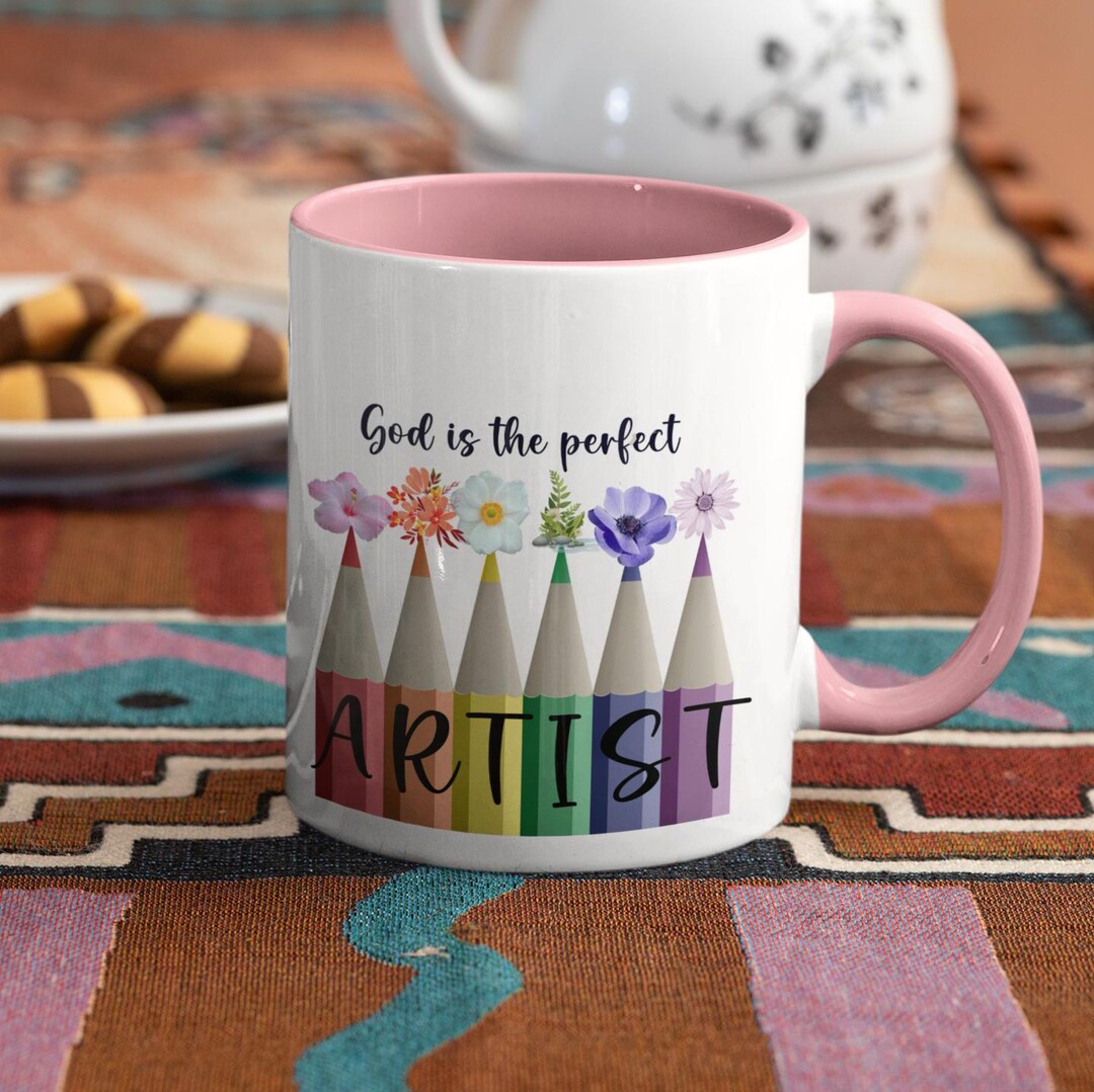 God Mug, God is Perfect Artist, Pastor Gift, Gift for Artist, Art ...