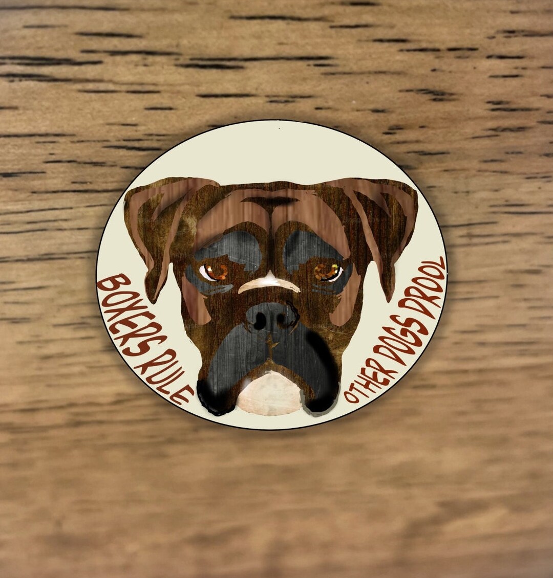 Boxer Dog Vinyl Decal Sticker, Water Bottle Sticker - Etsy