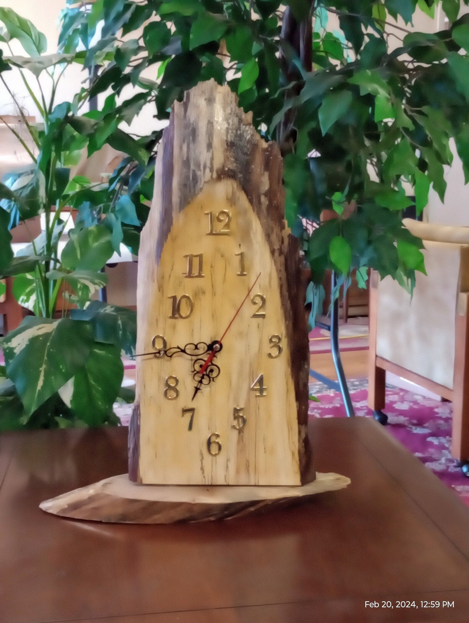 Wood Clock. Stressed Spalted Red Oak. One of a Kind. - Etsy