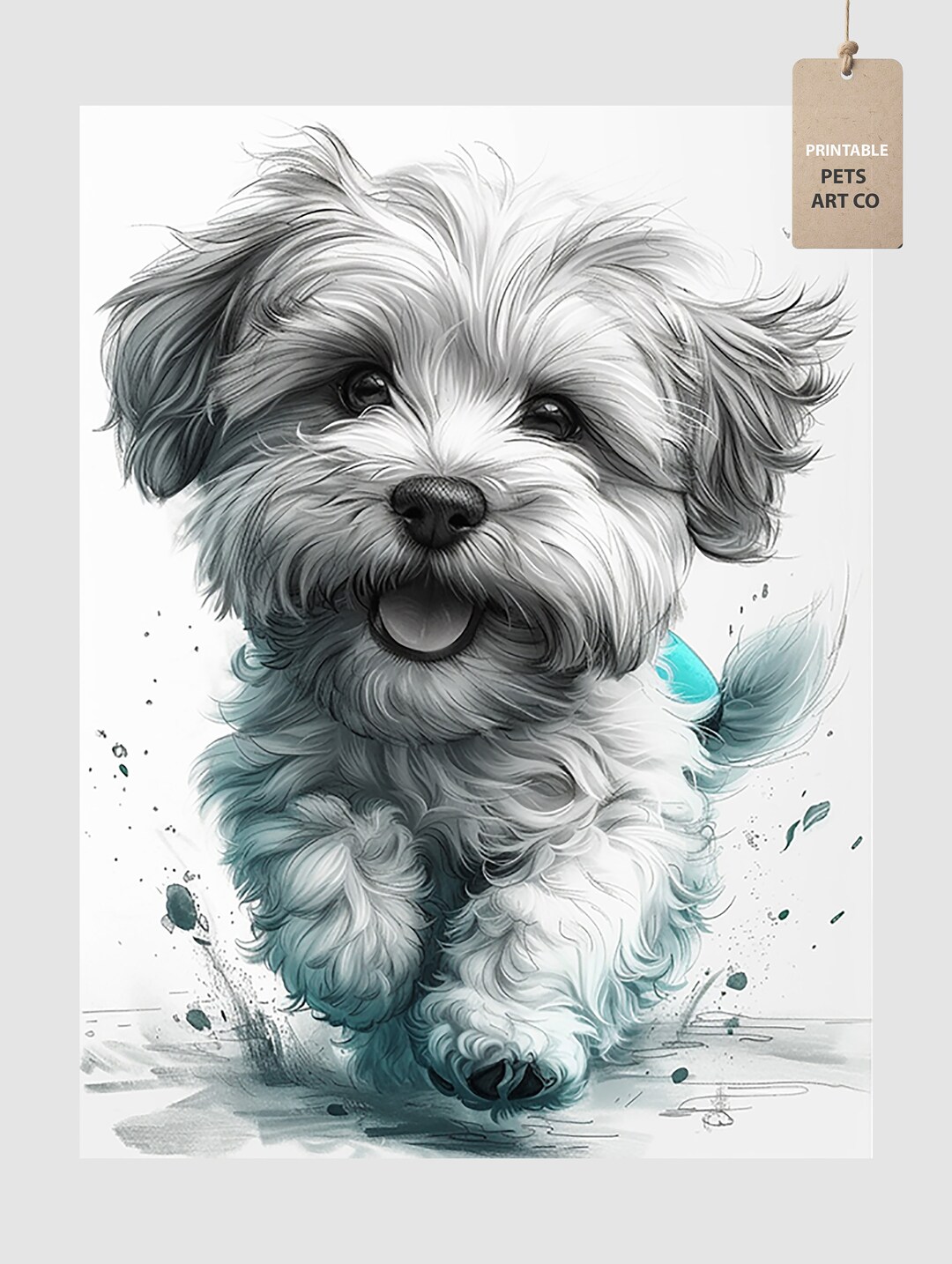 Baby Dog. Running Dog. Printable Images of Animals. - Etsy