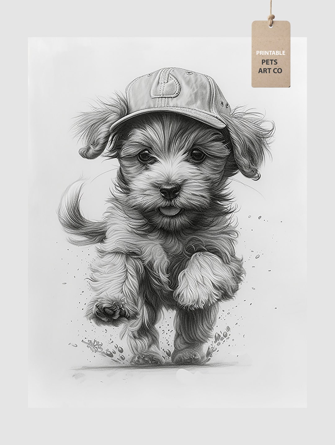 Baby Dog. Running Dog. Printable Images of Animals. - Etsy