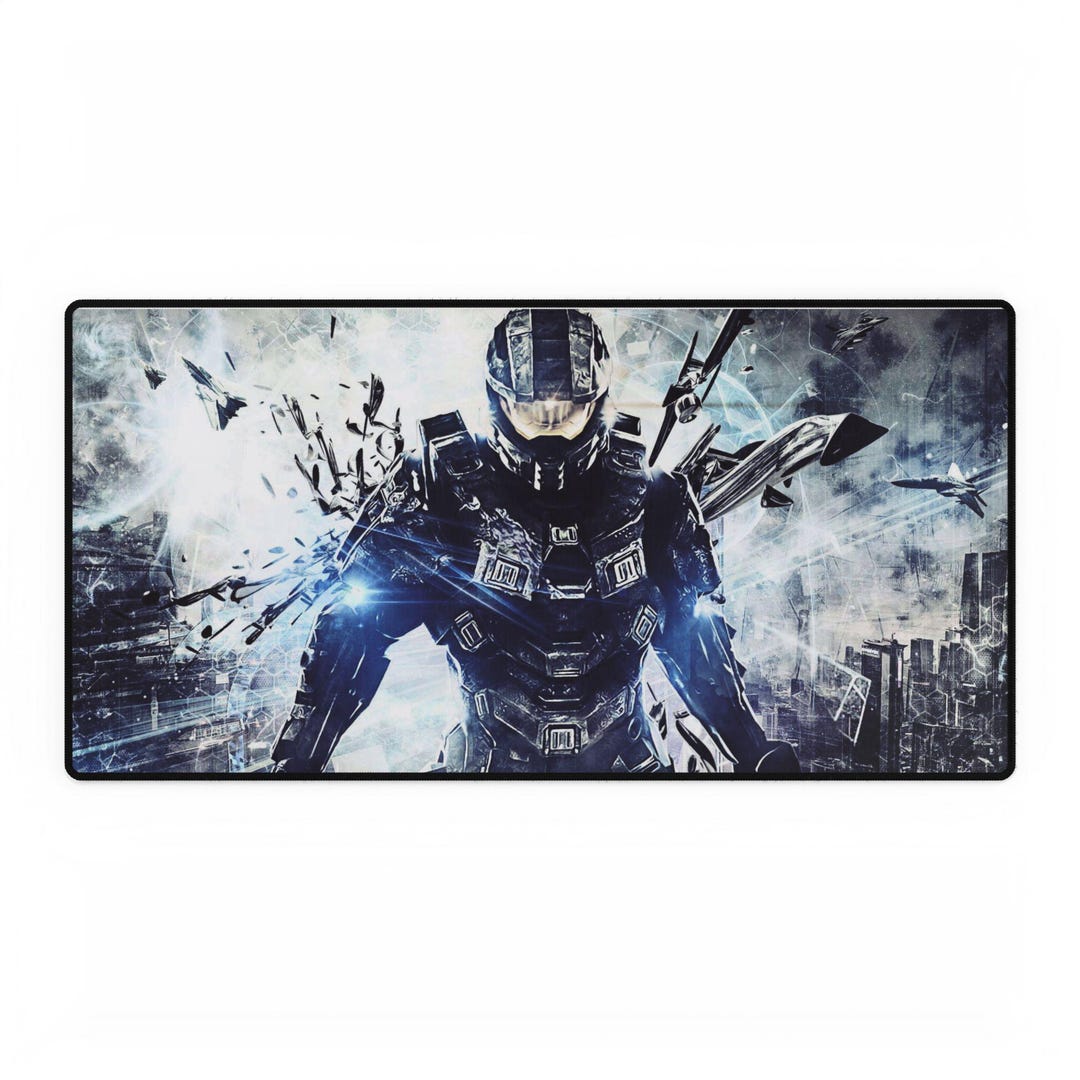 Gaming Desk Mats, Halo Master Chief Design, Gamer Gift, Office Desk ...