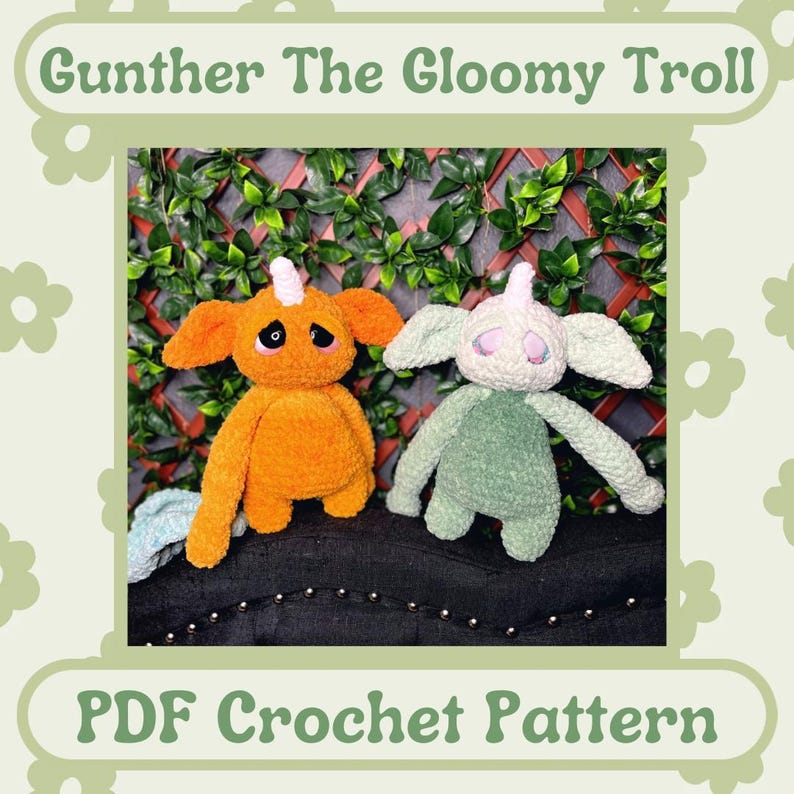 Gunther the Gloomy Troll 2-in-1 PDF Crochet Pattern - Etsy