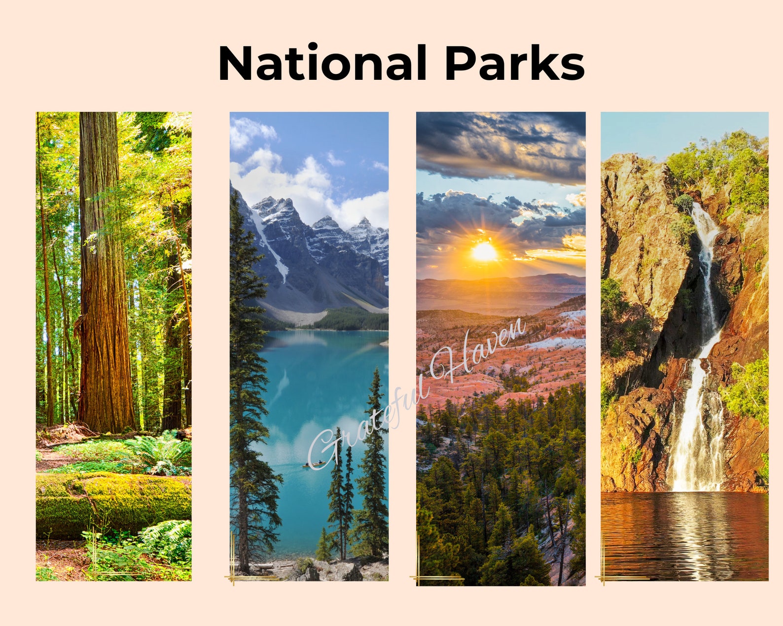Printable Bookmarks 12 National Park Bookmarks Instant Digital Download ...