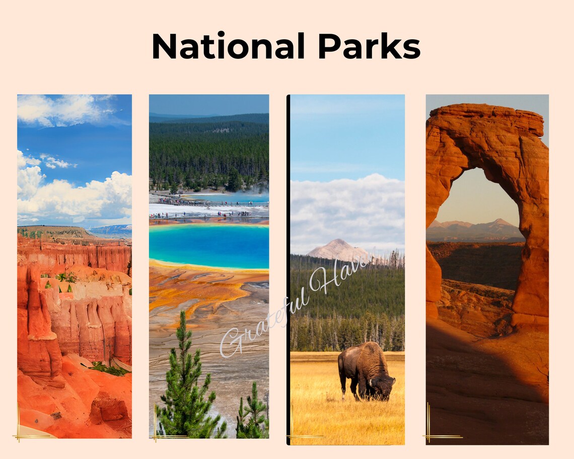 Printable Bookmarks 12 National Park Bookmarks Instant Digital Download ...