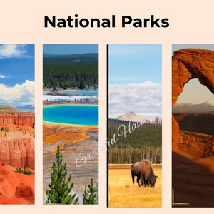 Printable Bookmarks 12 National Park Bookmarks Instant Digital Download ...