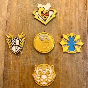 Pack of 5 Fortnight Style Chapter 5 Season 1 Boss Society Medallions ...