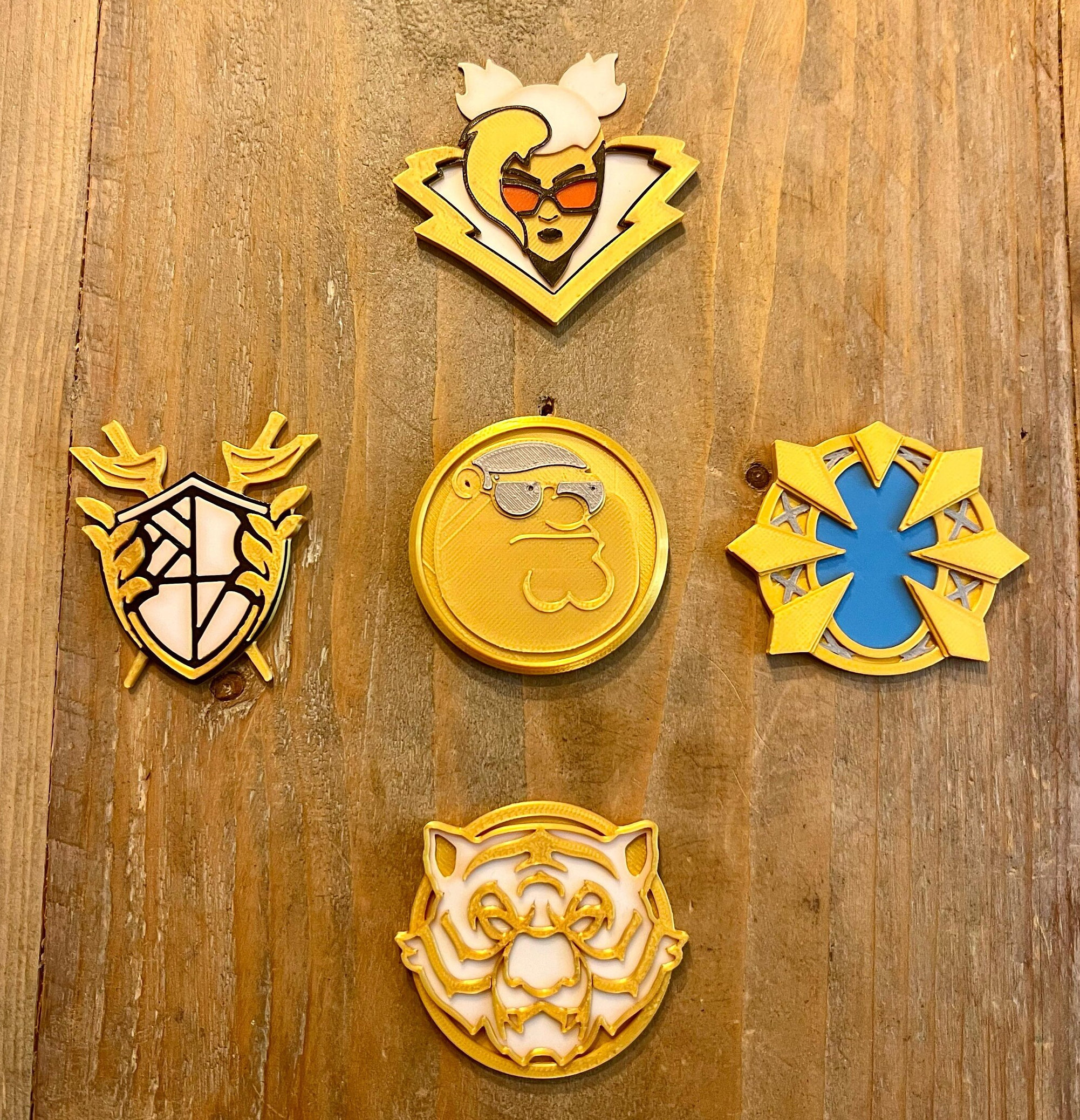 Pack of 5 Fortnight Style Chapter 5 Season 1 Boss Society Medallions ...