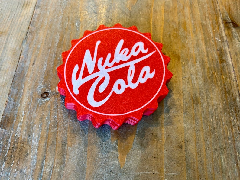 Fallout Nuke Cola Bottle Caps,pack of 4 Drinks Coasters, 3D Printed ...