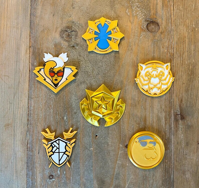 Pack of 5 Fortnight Style Chapter 5 Season 1 Boss Society Medallions ...