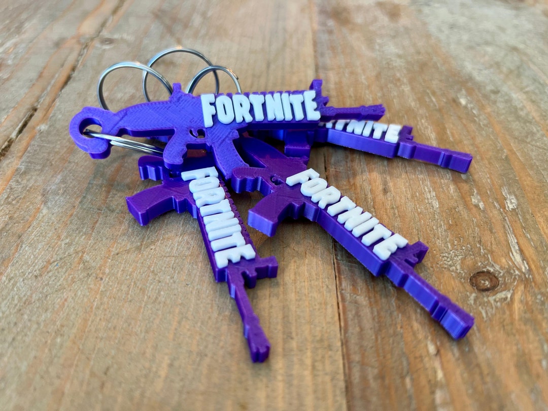 3D Printed Fortnight Style Keyring, Gift , Present, Keychain Party Bags ...