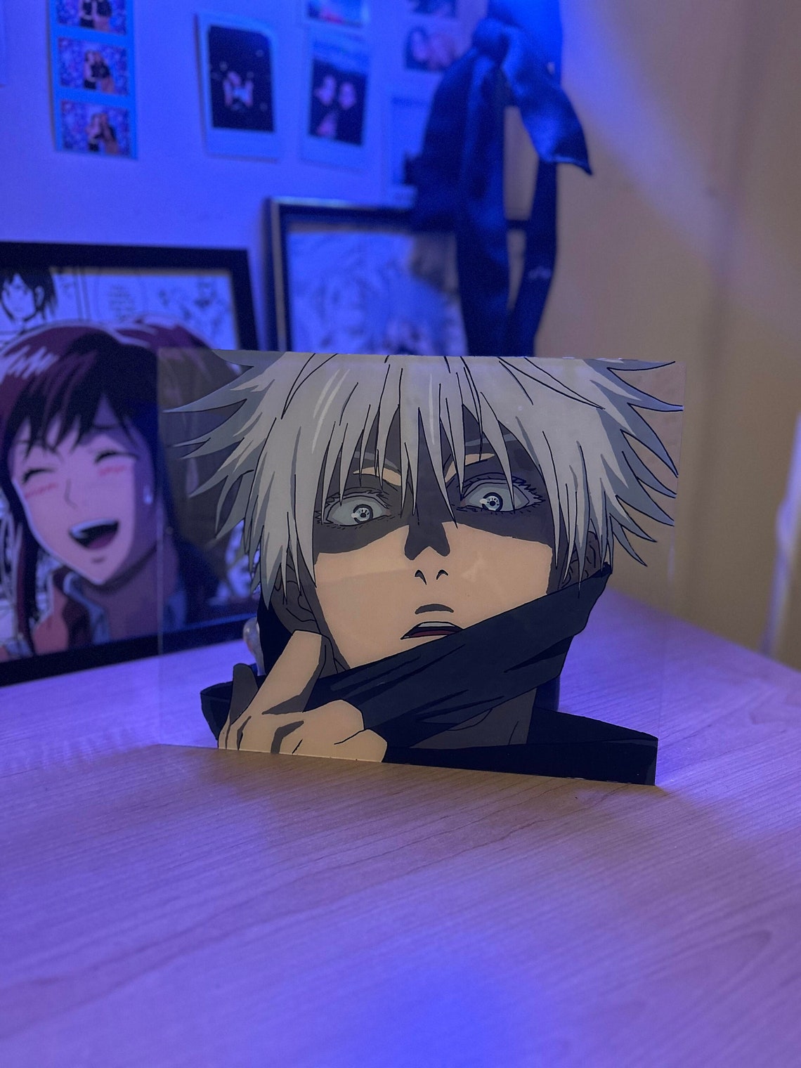 Satoru Gojo Glass Painting Anime - Etsy UK